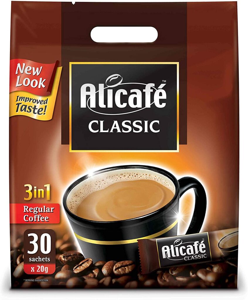 AliCafe Classic 3 In 1 Instant Coffee Pouch, 20 gm x 30 - My Office Supply